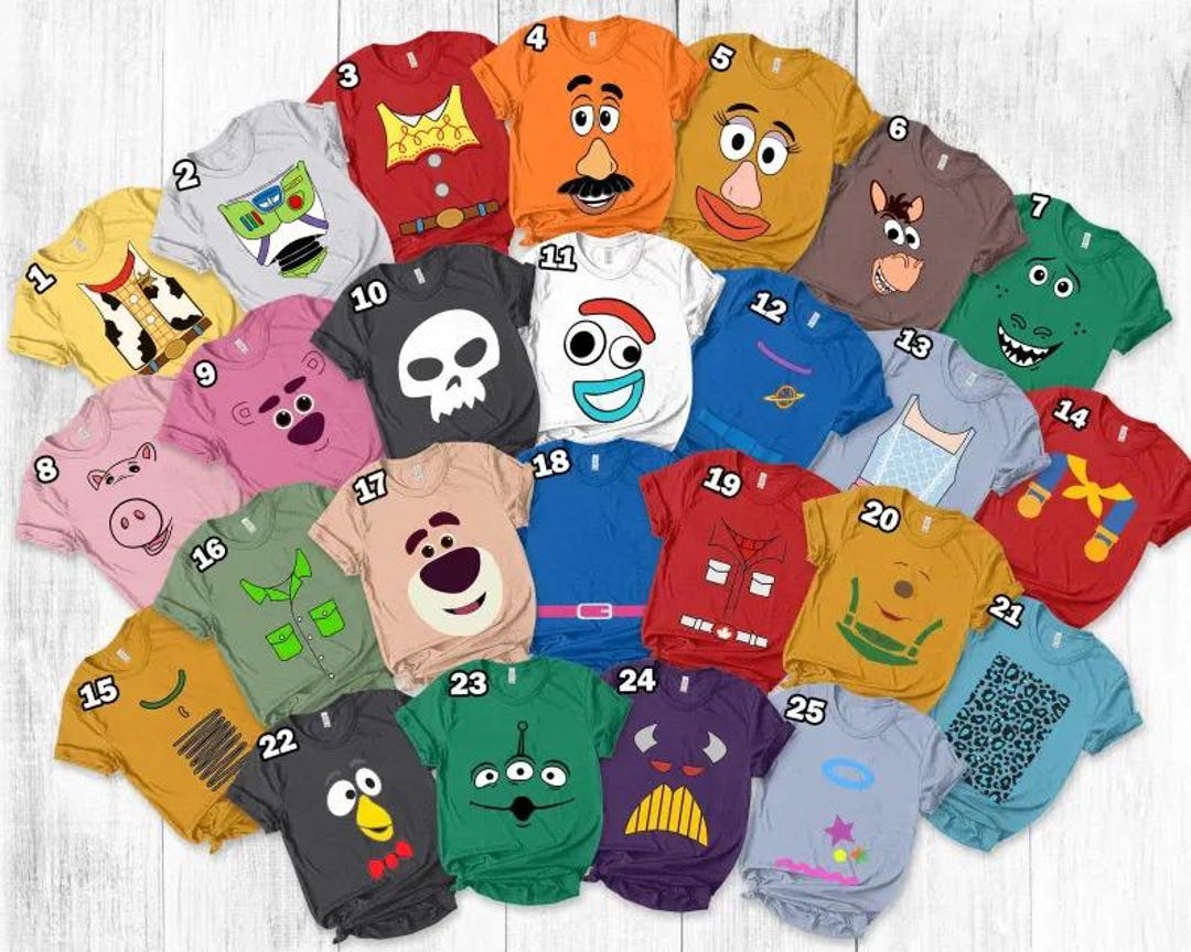 Toy Story Face Family Matching Shirt,toy Story Characters Shirt,toy ...