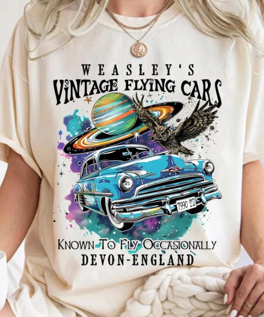 Vintage Style Weasley Car Tee, Flying Vintage Inspired Car Shirt ...