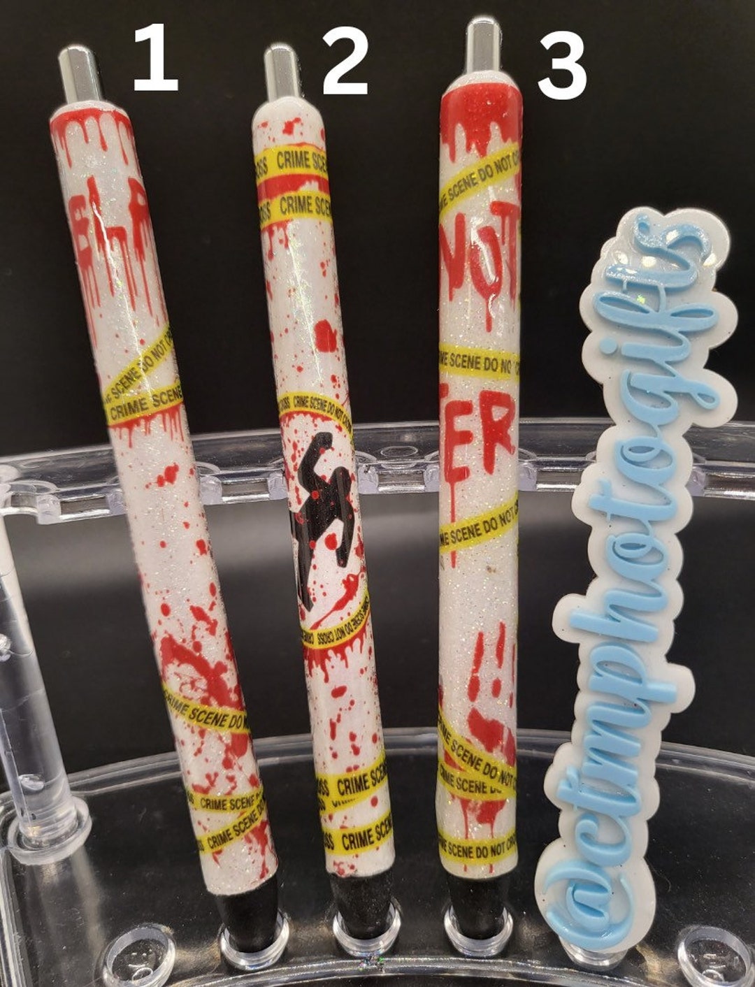 Halloween, Crime Scene Gel Ink Epoxy Pen Set (set of 3 Pens) - Etsy
