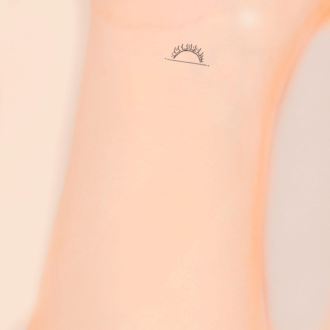 Fake Eyelash Sun Tattoo 8.5x11 Temporary Tattoo Sheet Minimalist Play ...