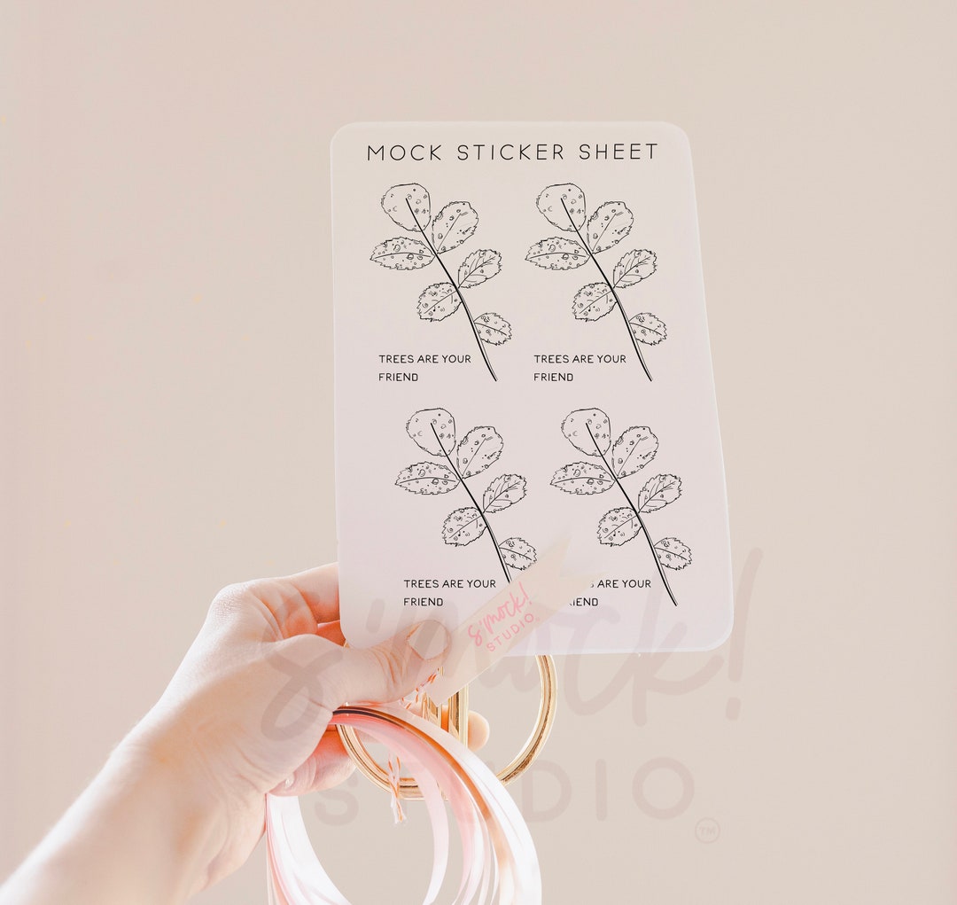 Sticker Sheet Mock-up 5 1/2 X 8 1/2 Stock Photo for Stickers Styled ...