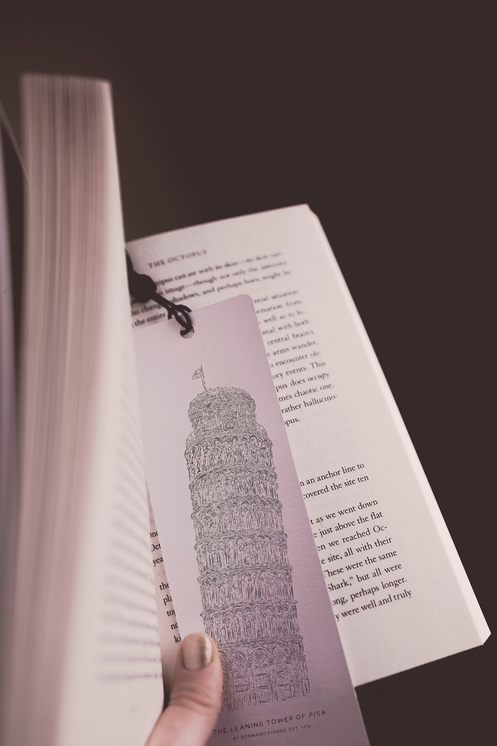 The Leaning Tower of Pisa Line Drawing Bookmark Italian Architecture ...