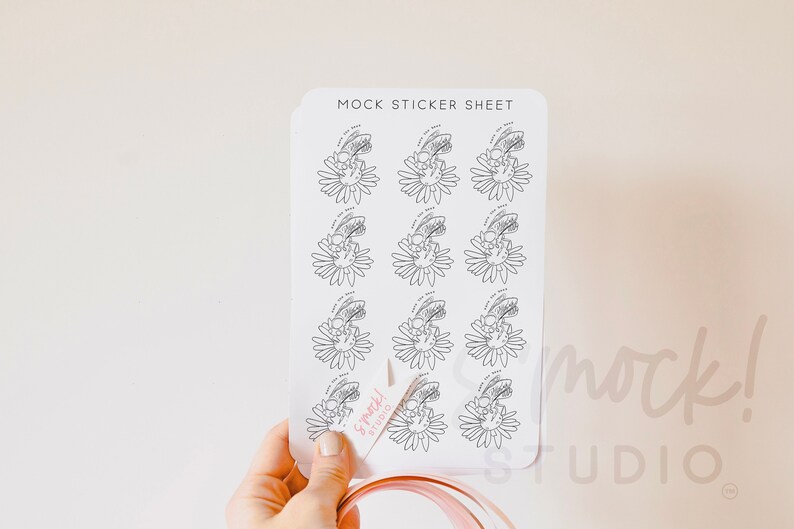 Sticker Sheet Mock-up 5 1/2 X 8 1/2 Stock Photo - Etsy