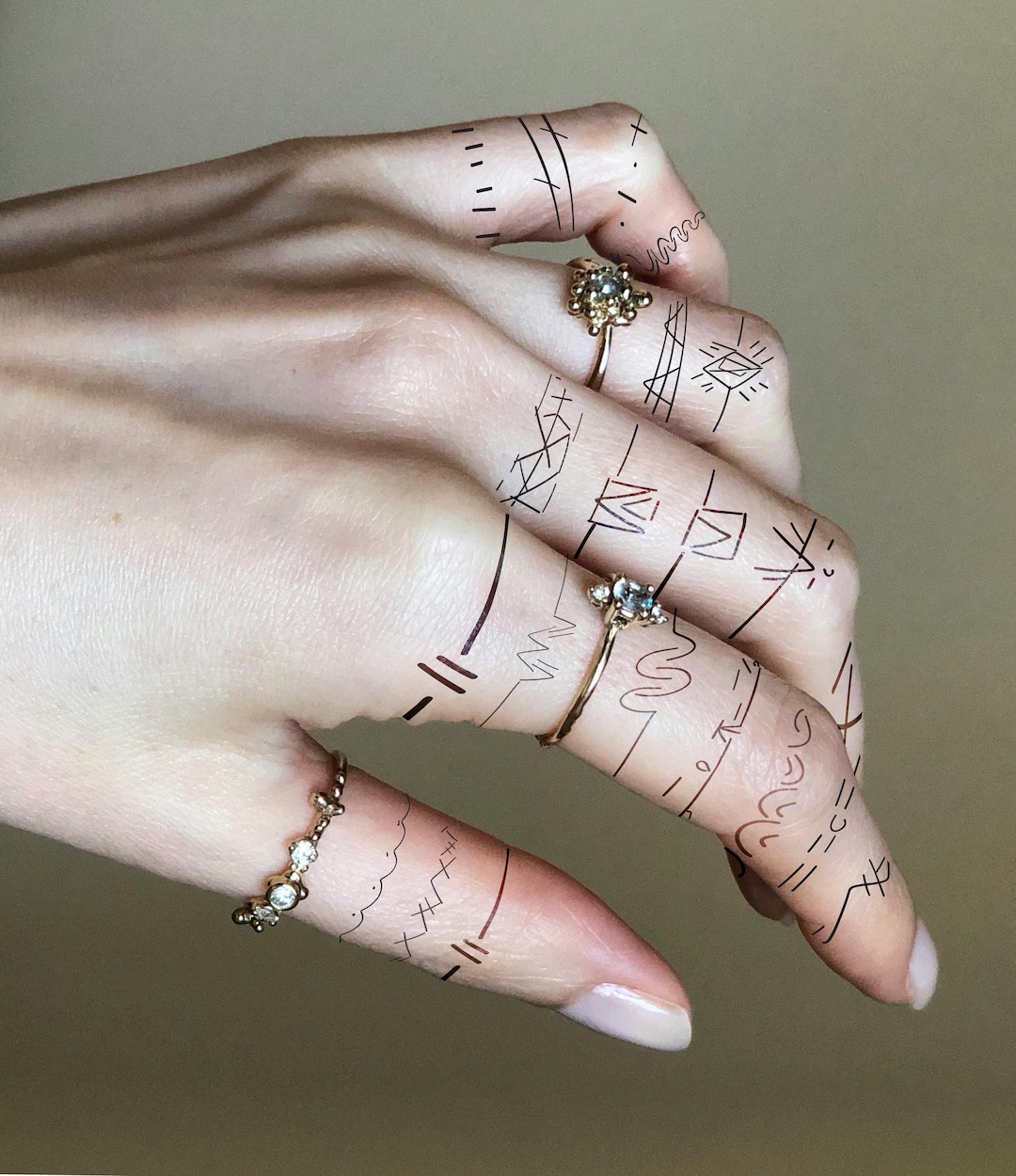 Ultimate Ring Set Tattoo Sheet 8.5"x11" Temporary Tattoo Sheet ...