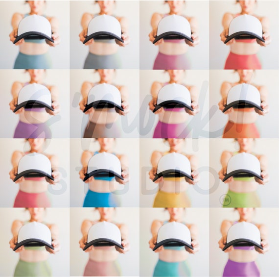 The Color Collection Trucker Hat Mockup Bundle 16 Imgs White - Etsy