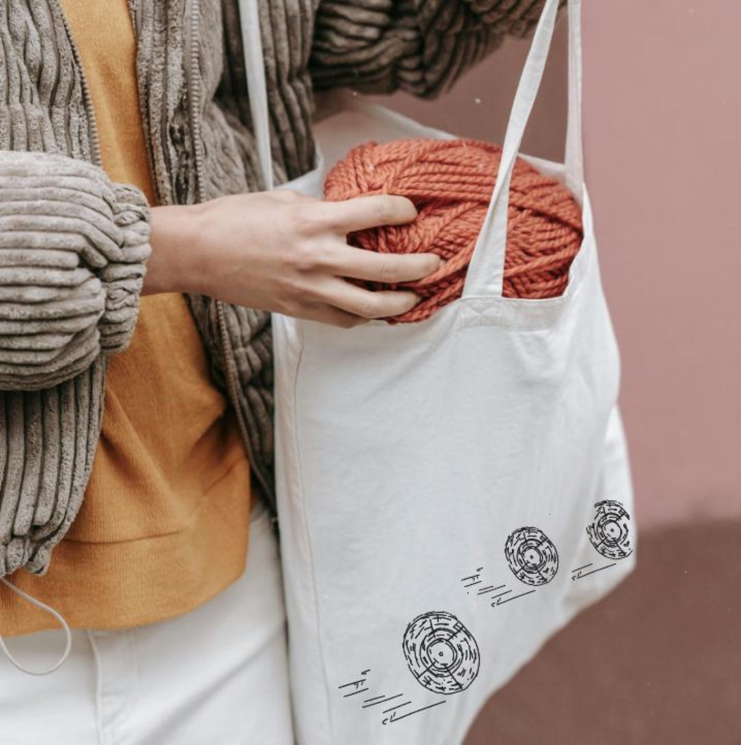Rolling Records Tote Tote by S'mock Studio: A Passion Project Graphic ...