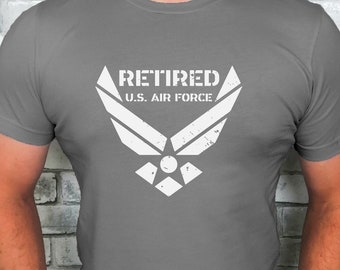 Air Force Retired T Shirt - Etsy