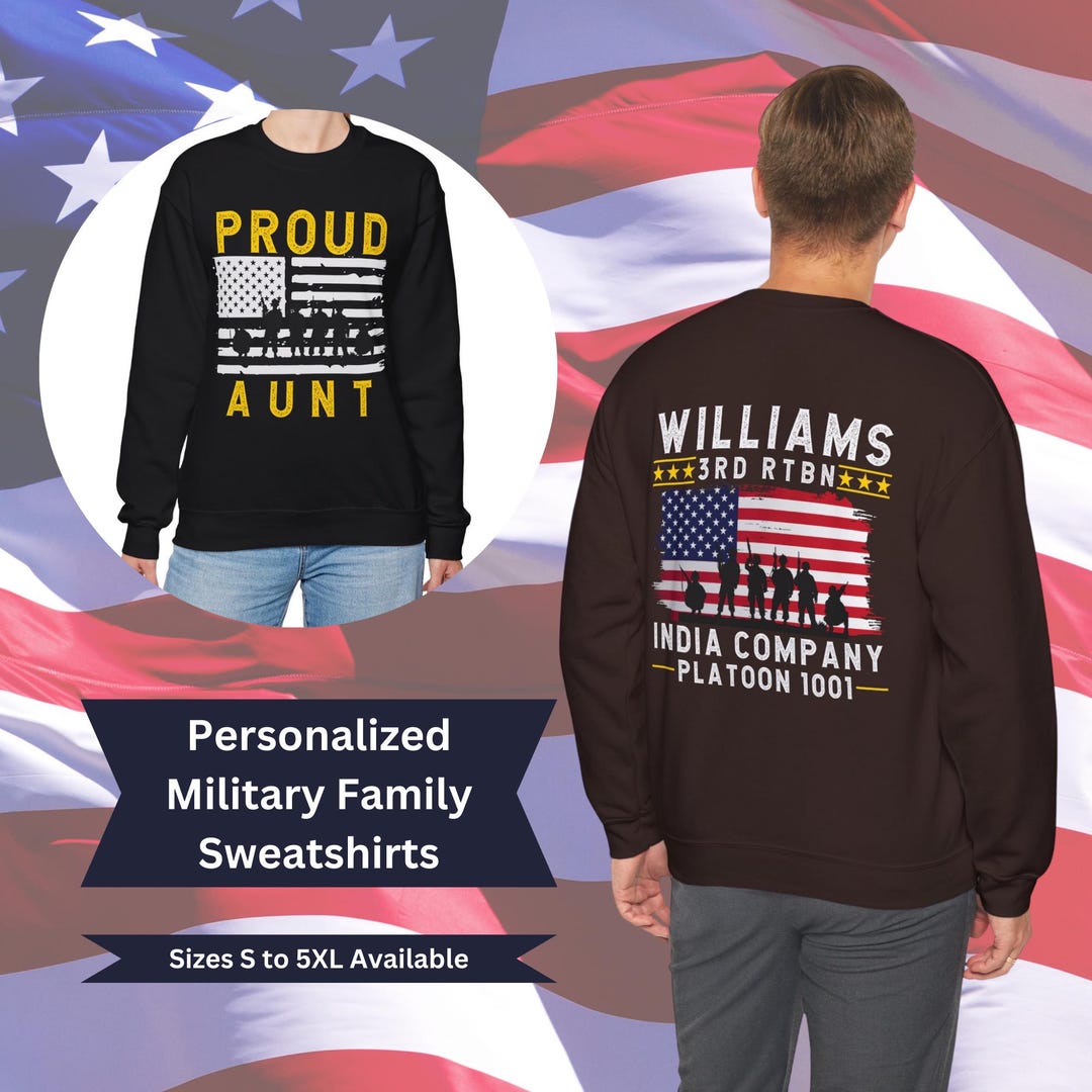 Customized Military Graduation Sweatshirts, Custom Proud Family Shirt ...