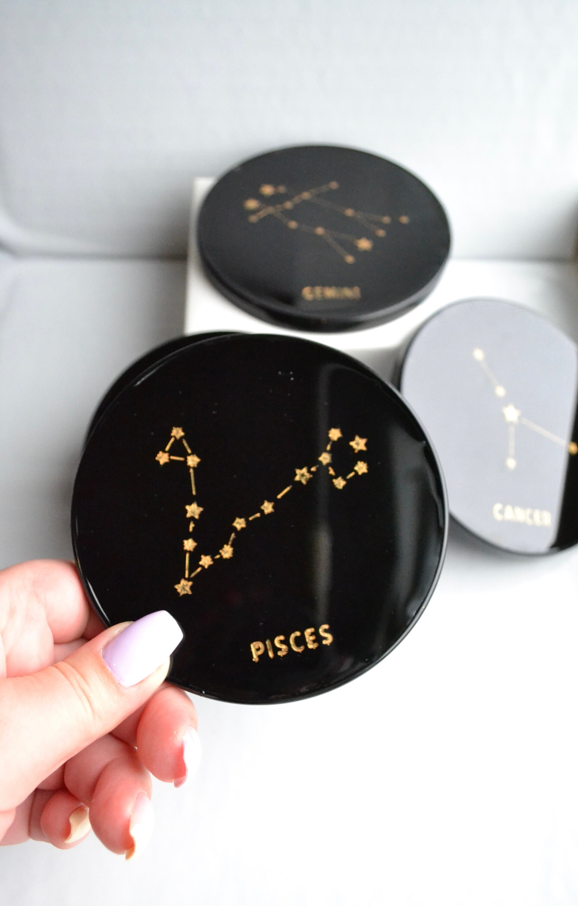 Zodiac Sign Resin Coaster/ Round Resin Coaster/ Housewarming Gift ...