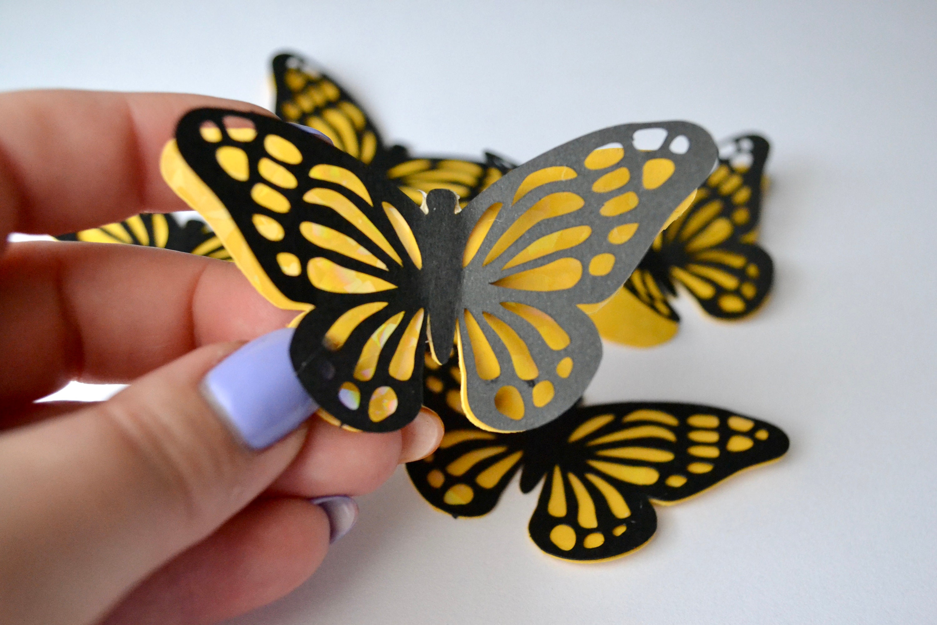 3D Butterflies/ Pre-cut Butterflies/ Cardstock Butterflies Pack of 5 - Etsy