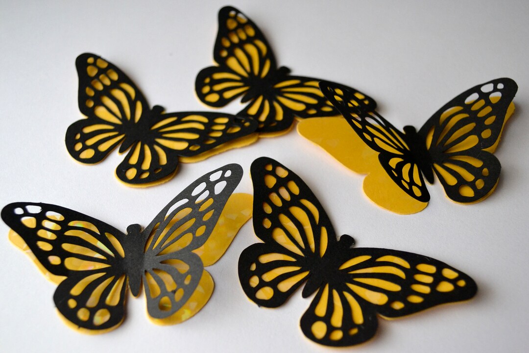 3D Butterflies/ Pre-cut Butterflies/ Cardstock Butterflies Pack of 5 - Etsy