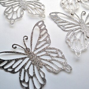 Dark Silver Glitter Butterflies/ Set of 11/ Decorative Butterfly - Etsy