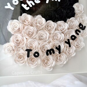 Ying and Yan Frame/ Paper Flower Shadow Box/ Paper Flower Frame - Etsy