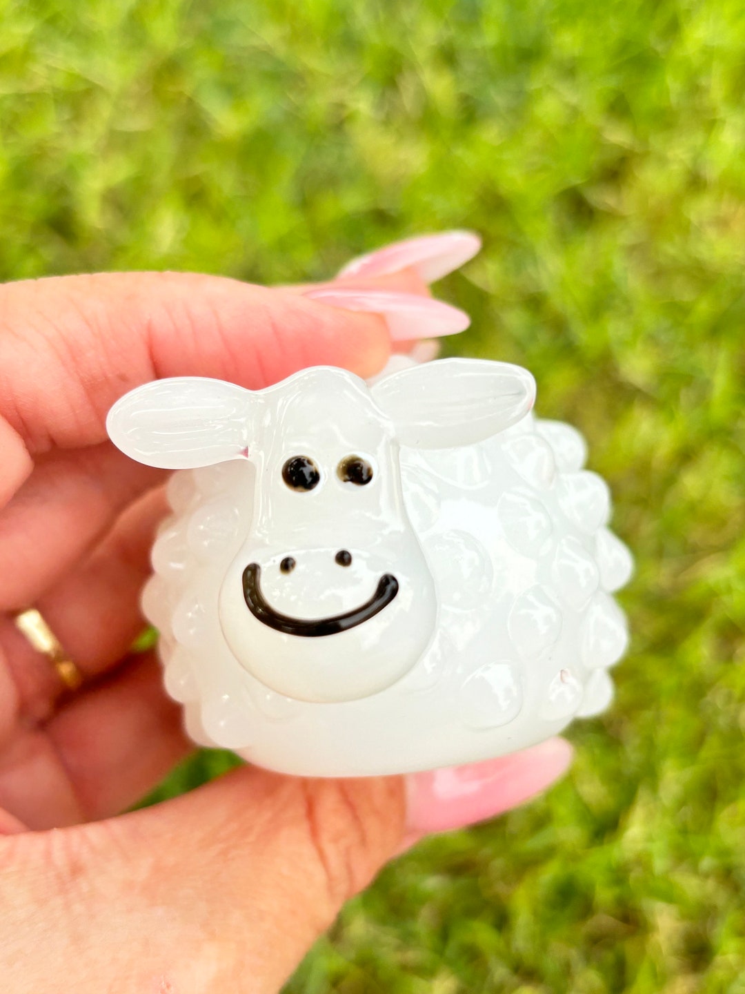 Cute Sheep Pipe Unique Glass Smoking Hand Pipes Pretty Girly Cute Tiny ...