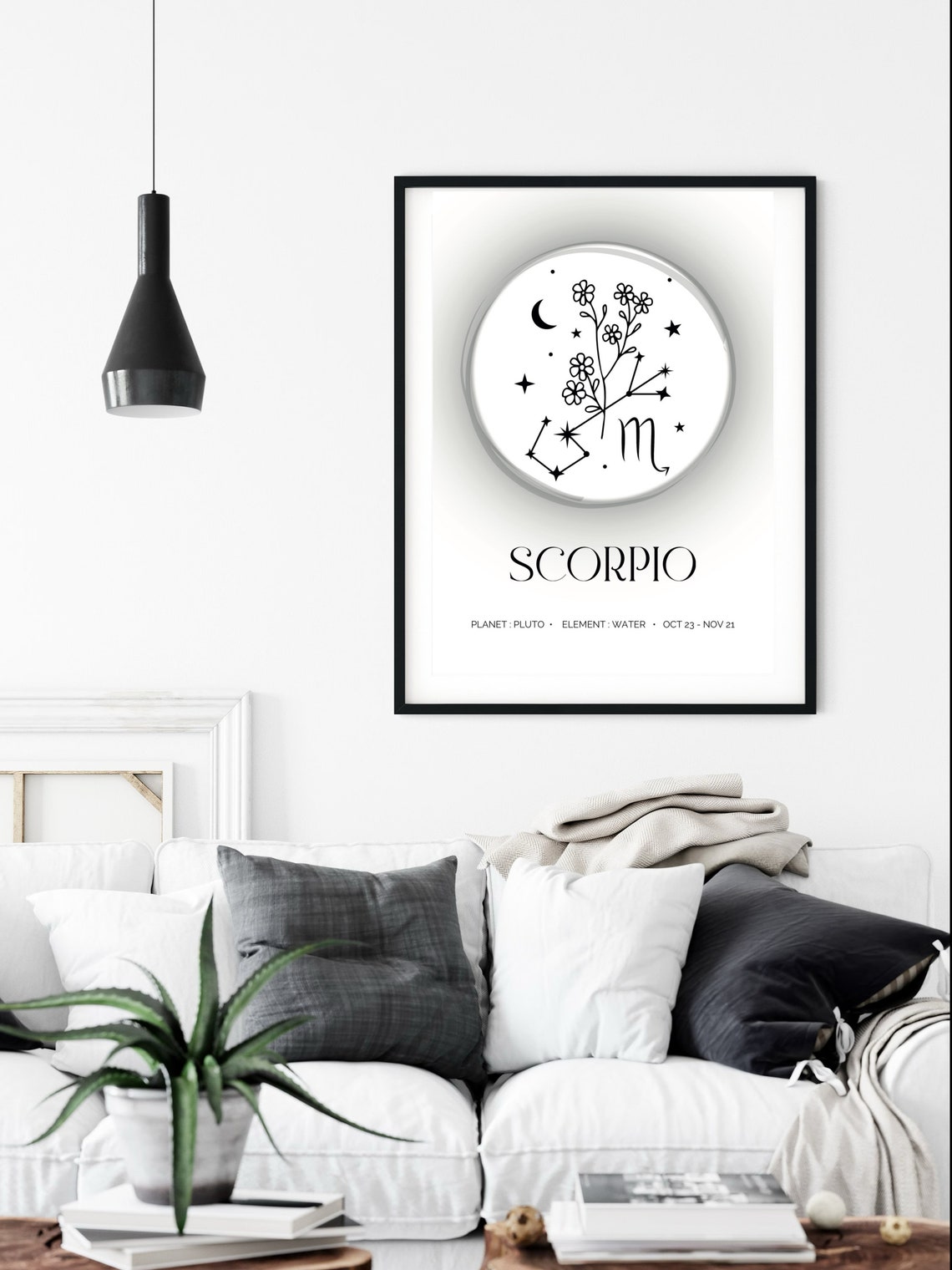 Scorpio Wall Art Zodiac Poster Printable, Scorpio Art, Scorpio Gift ...