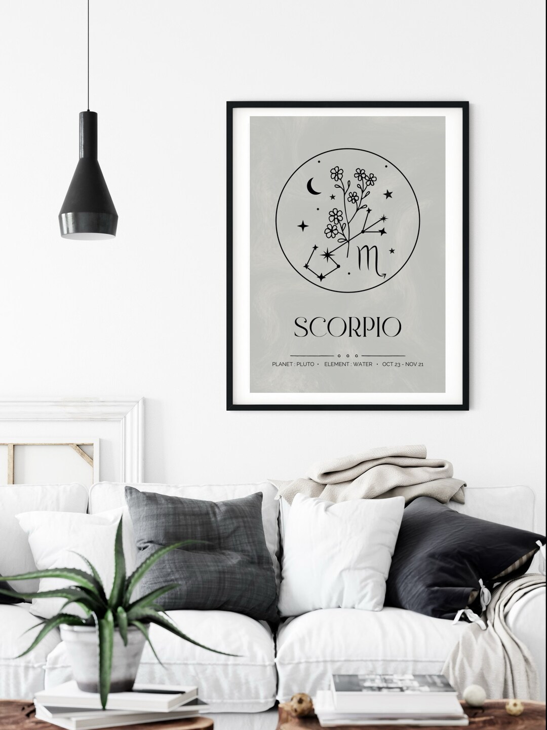 Scorpio Wall Art Zodiac Poster Printable, Scorpio Art, Scorpio Gift ...