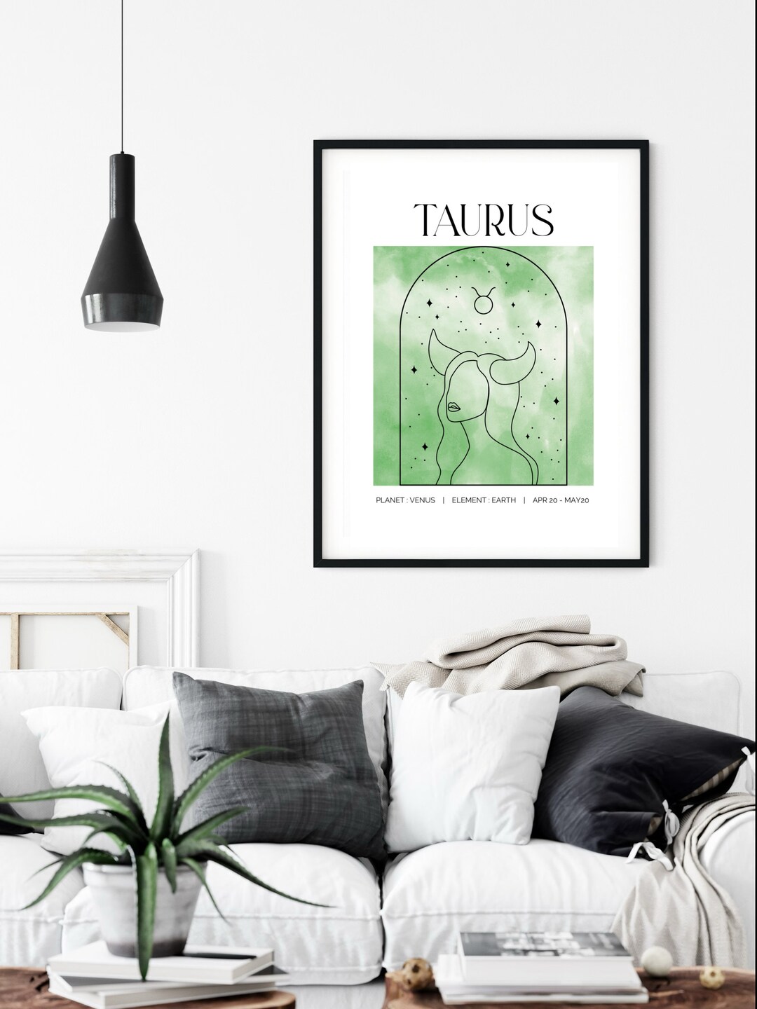 Taurus Wall Art Zodiac Poster Printable, Taurus Art, Taurus Gift ...