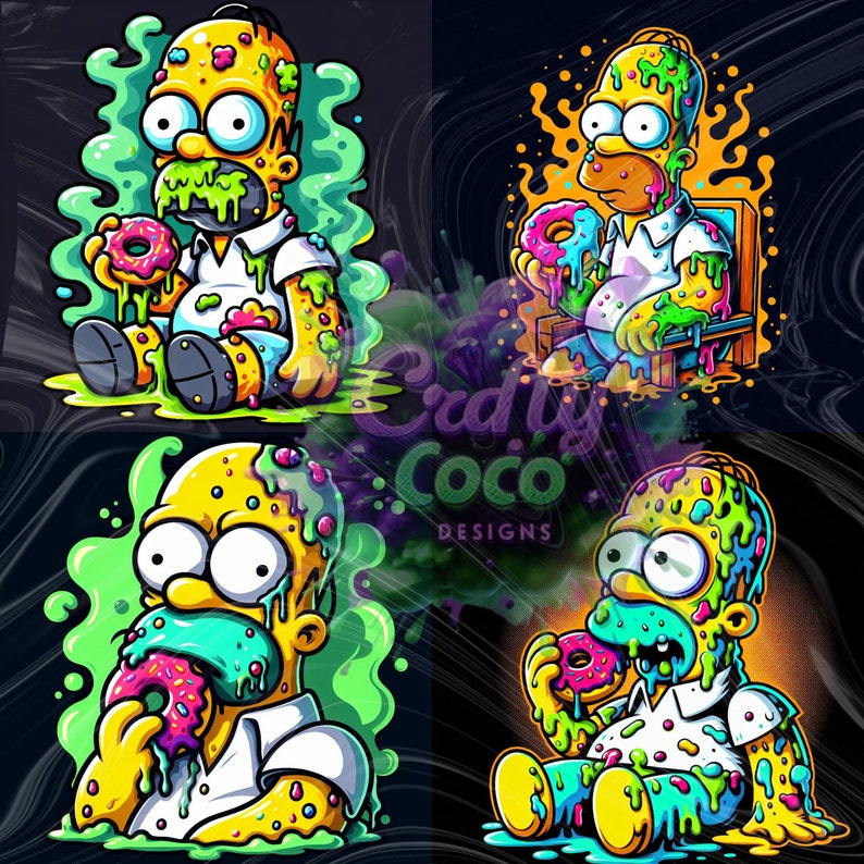 Homer Simpson Bundle the Simpsons Png Trippy Png Stoner PNG Chat GPT ...