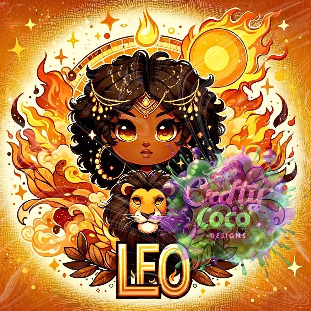 Black Leo Girl Zodiac Horoscope T Shirt Zodiac Sign PNG Sublimation ...