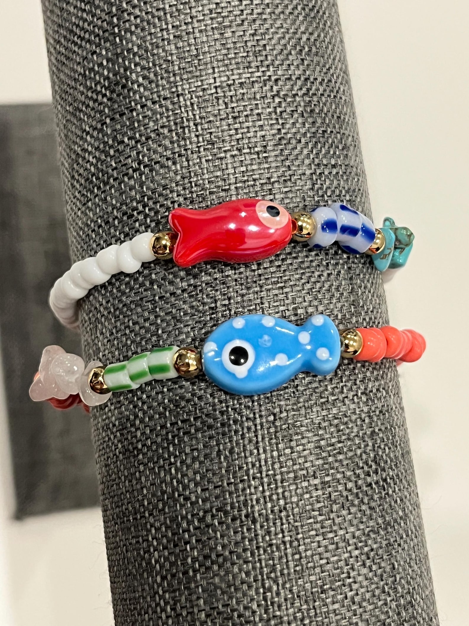 Porcelain Fish Bracelet-fish Charm Bracelet-beach Bracelet-beach ...