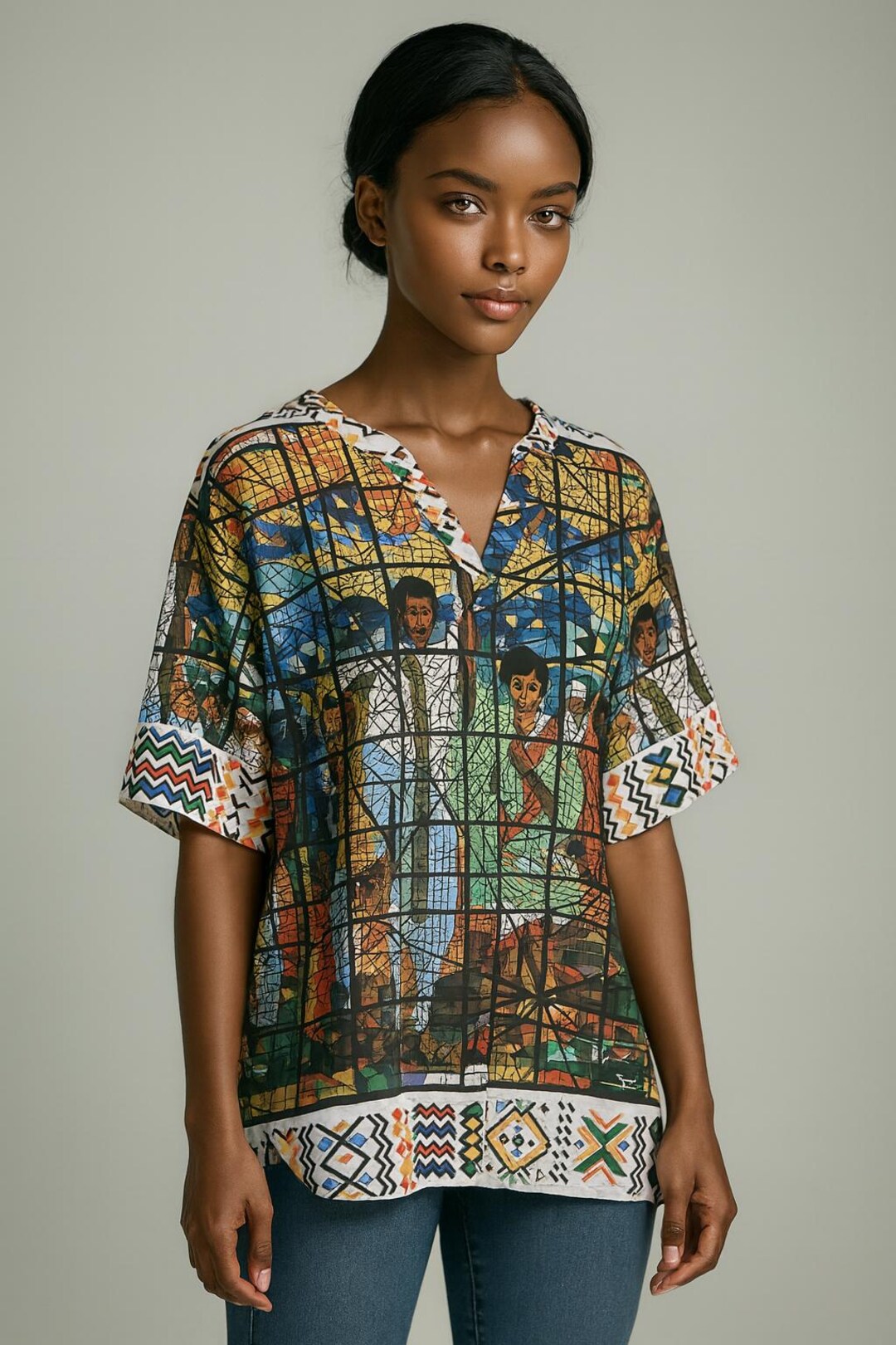 Short Sleeve Top - Afework Tekle Design - Etsy