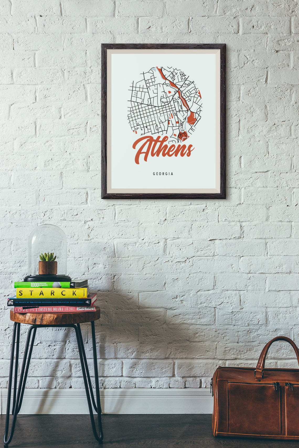 Athen Georgia Map Print | UGA Map Print | College Town Map Gifts - Etsy