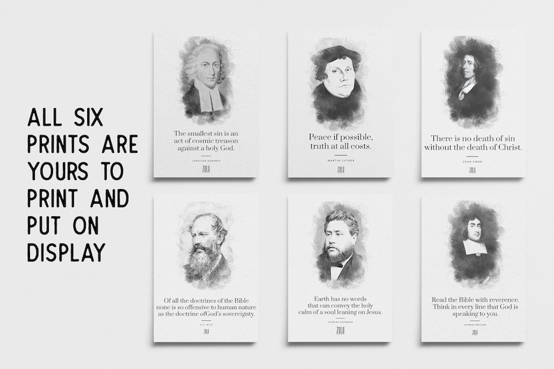 Reformed Theologians Printable Posters | Charles Sturgeon | Martin ...