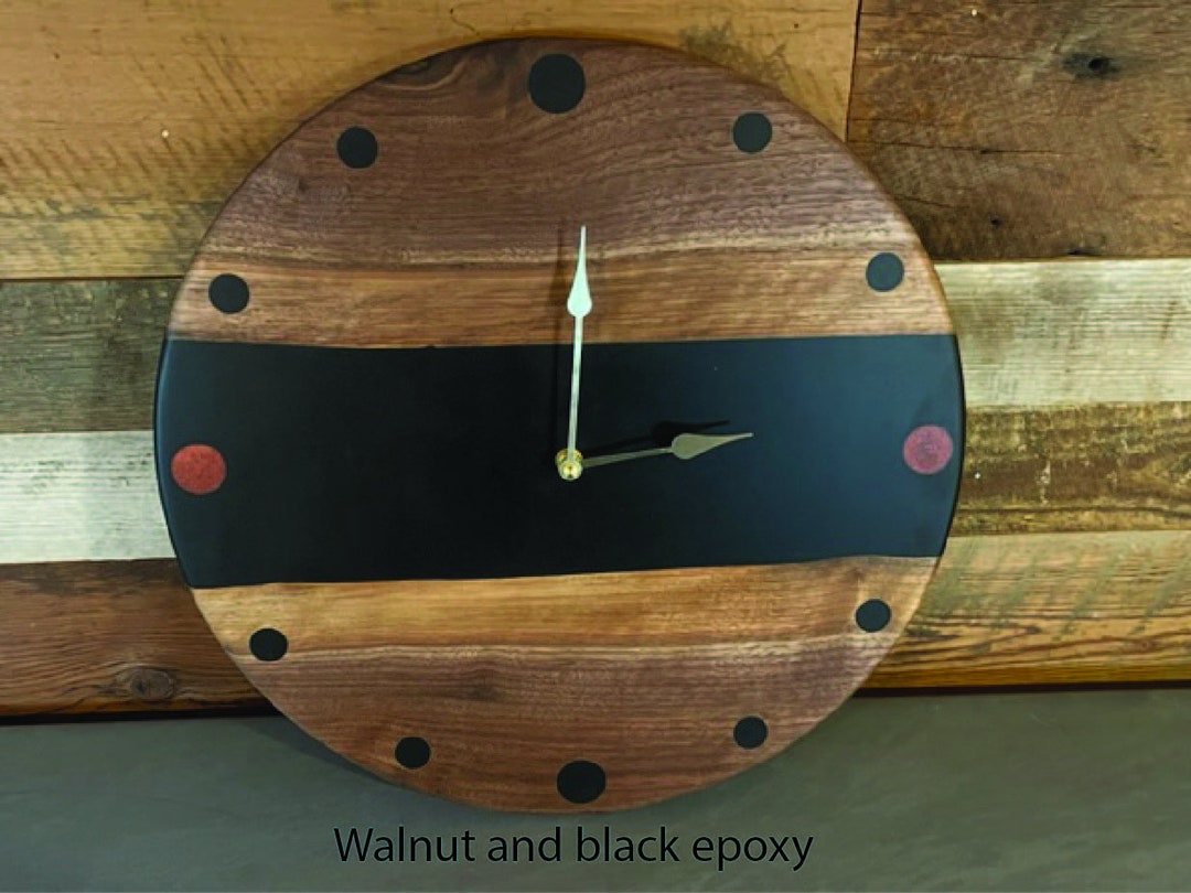 Live Edge Wood and Epoxy "river" Clock - Etsy