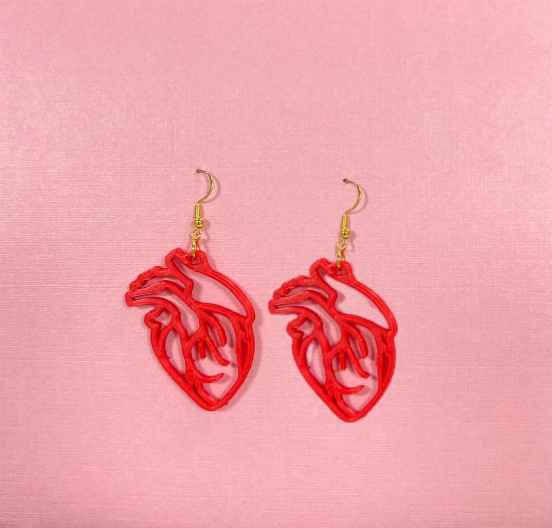 ANATOMICAL HEART Earrings Anatomy and Physiology Medical Student ...