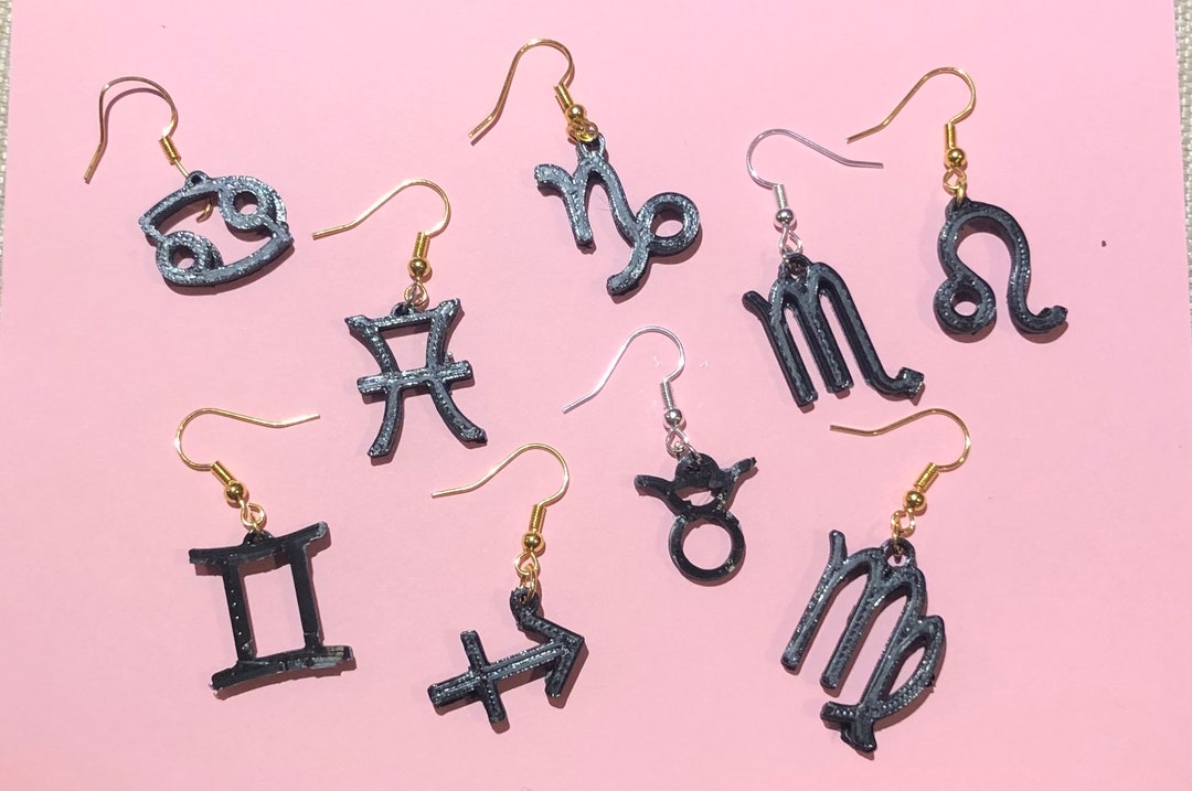 Astrology Signs Earrings Zodiac Sign Earrings Zodiac Sign Gifts Zodiac ...