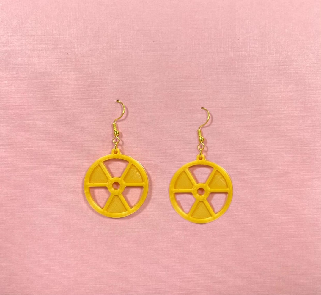 Radioactive Symbol Earrings Radiation Dangle Earring Hazard Symbol ...