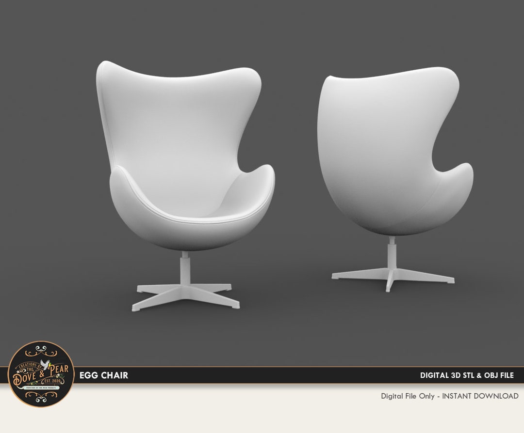 1:12 Egg Chair Dollhouse Miniature 3D STL PRINT File Instant Download ...