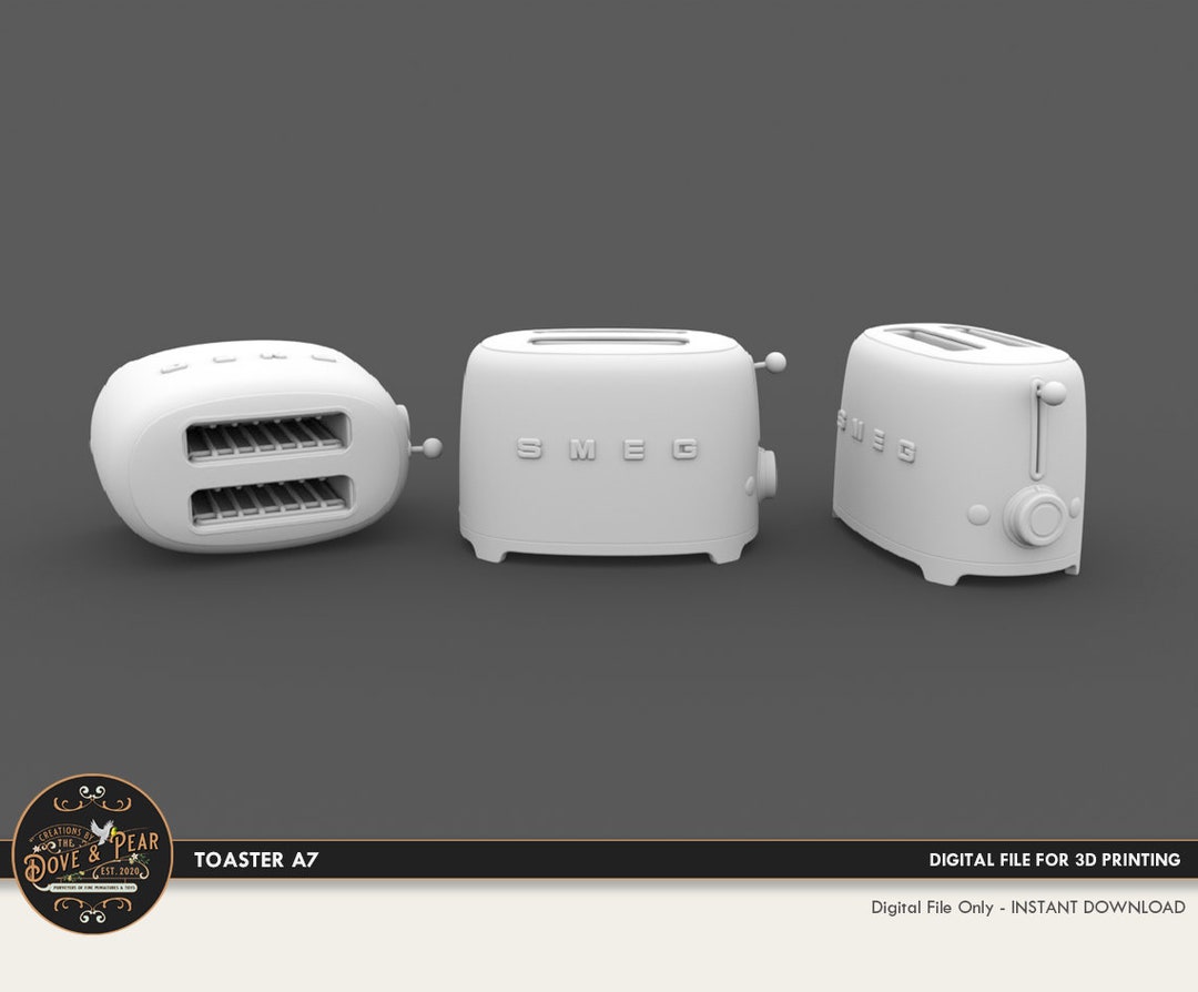 1:12 Toaster A7 Dollhouse Miniature 3D STL PRINT File Instant Download ...