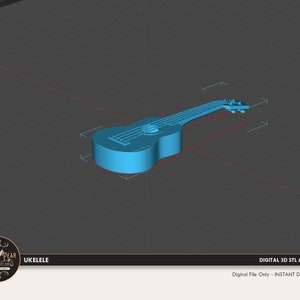 1:12 Ukulele Musical Instrument Dollhouse Miniature 3D STL PRINT File ...
