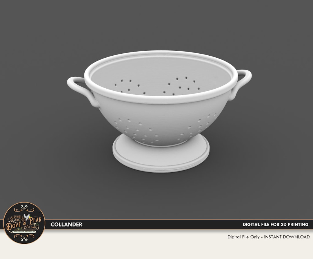 1:12 Colander Kitchen Accessory Dollhouse Miniature 3D STL PRINT File ...