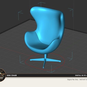 1:12 Egg Chair Dollhouse Miniature 3D STL PRINT File Instant Download ...