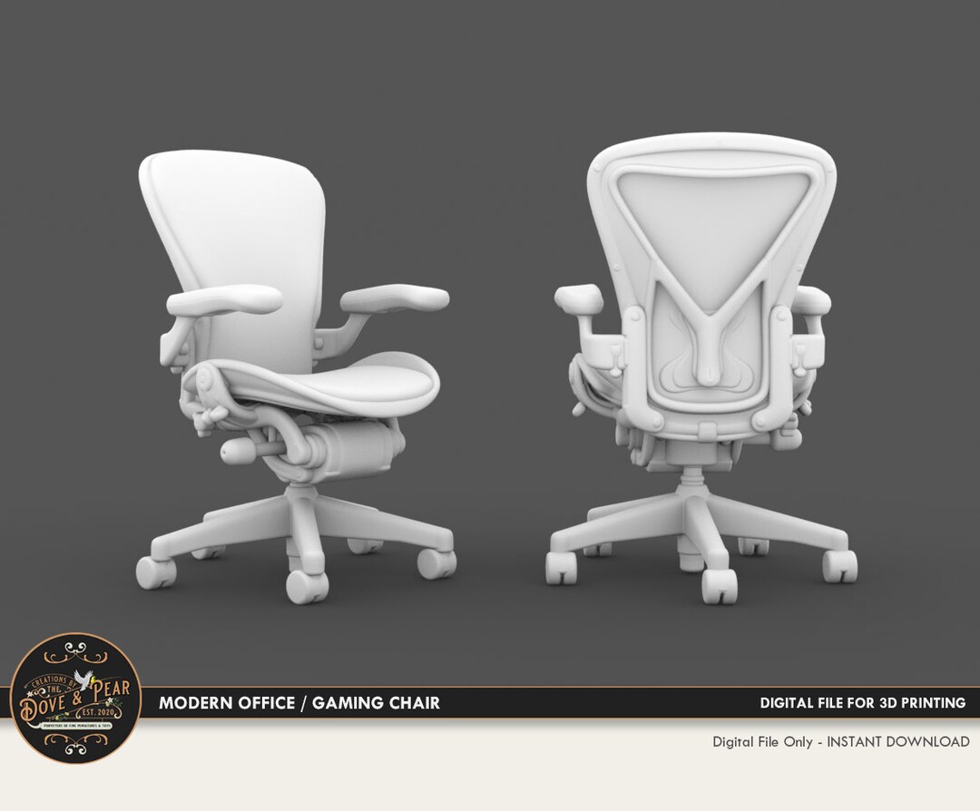 1:12 Office Gaming Chair A4 Dollhouse Miniature 3D STL PRINT - Etsy