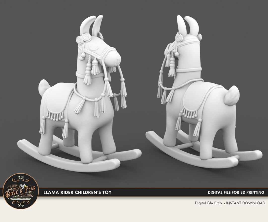 1:12 Llama Rider Kids Toy Dollhouse Miniature 3D STL PRINT File Instant ...