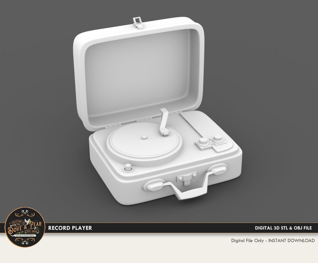 1:12 Record Player Dollhouse Miniature 3D STL PRINT File - Etsy