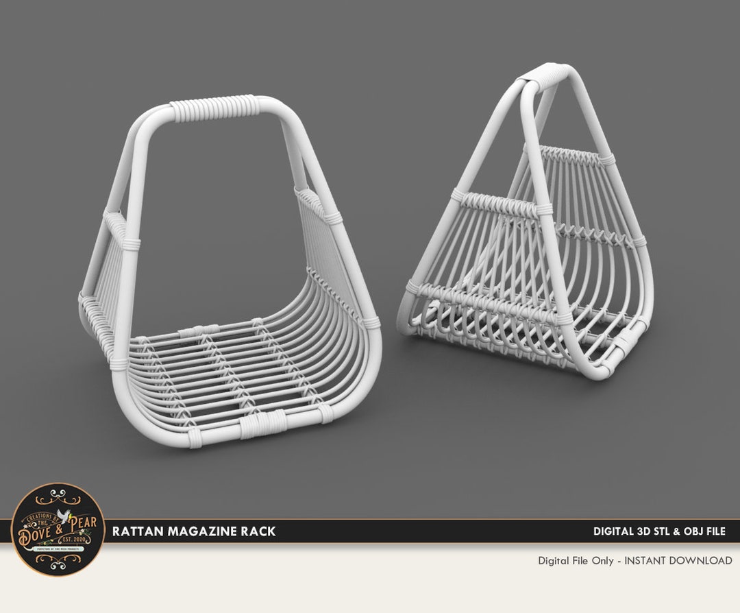 1:12 Rattan Magazine Rack Dollhouse Miniature 3D STL PRINT - Etsy