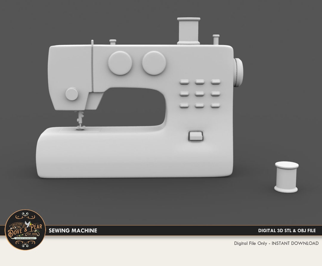 1:12 Sewing Machine Replica Dollhouse Miniature 3D STL PRINT File ...