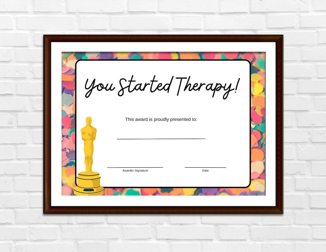Therapy Student Certificate Printable, Mental Health Counseling Diploma ...