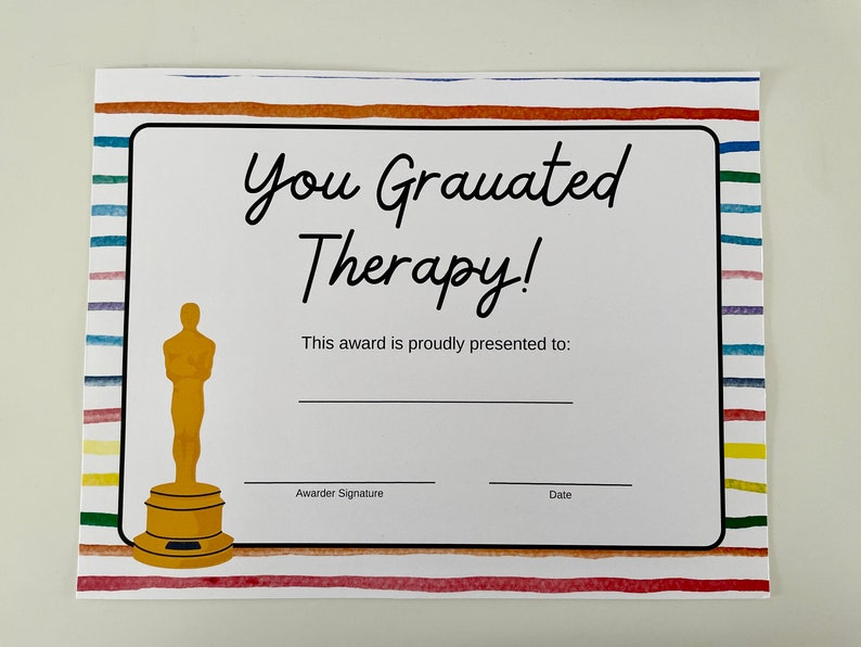 Therapy Graduate Certificate Printable, Mental Health Counseling ...