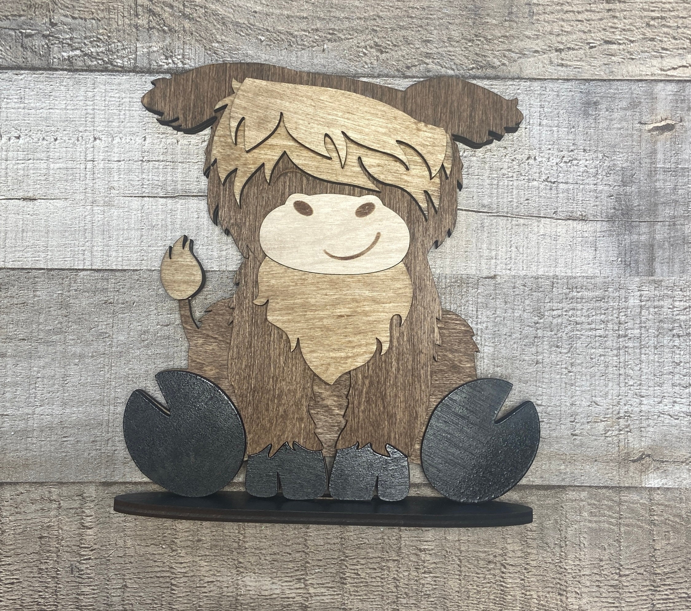 Interchangeable Highland Cow Shelf Sitter Highland Cow Decor Farmhouse ...