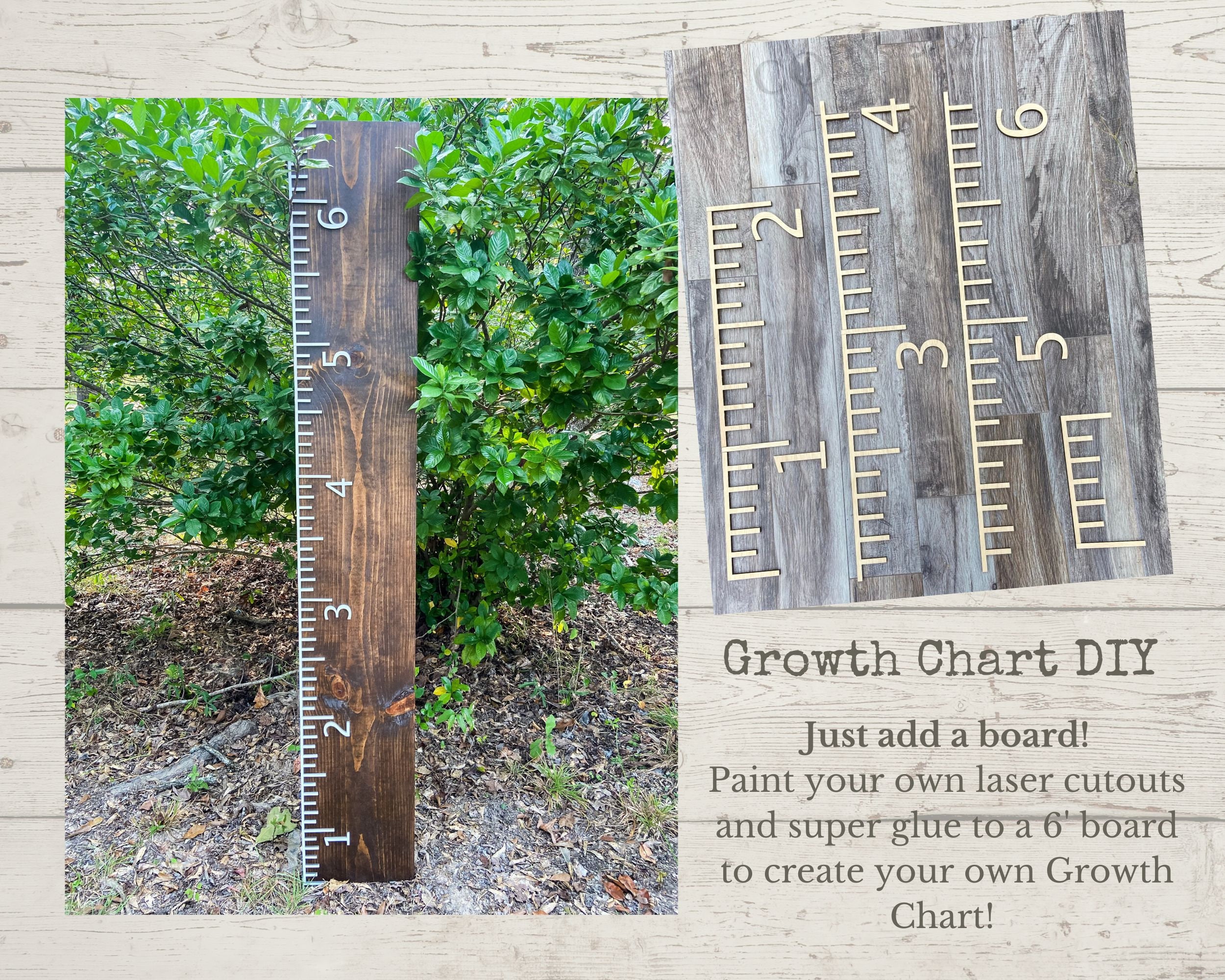 Growth Chart DIY Laser Cut Ruler Blank Growth Chart - Etsy