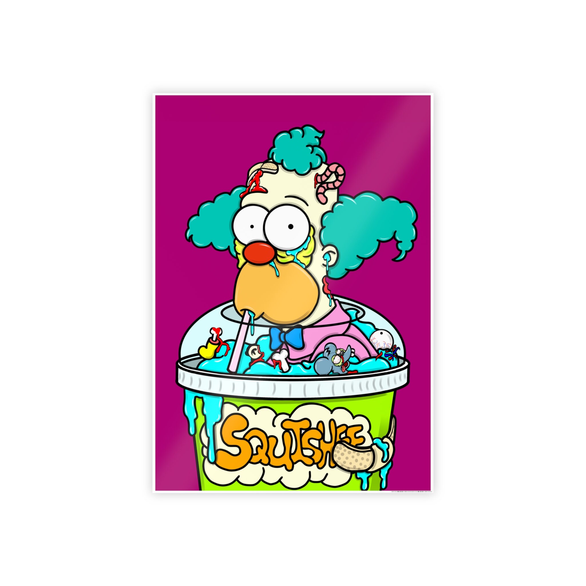 Slushy Clown Poster Clown Poster Zombie Poster90s - Etsy