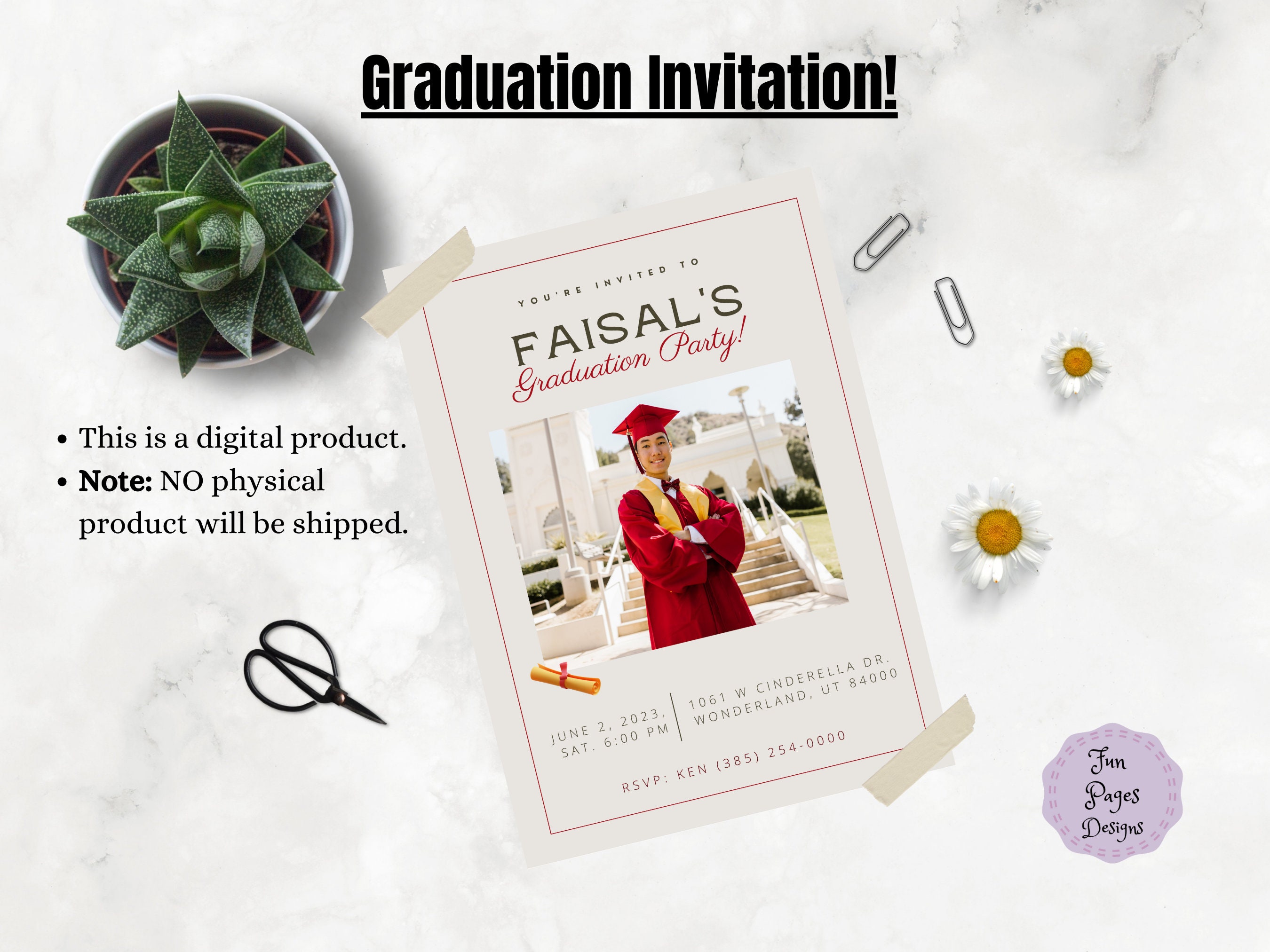 Photo Graduation Party Invitation Senior Graduation Announcement ...