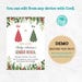 Festive Christmas Trees Gender Reveal Invitation, Red or Green, Boy or ...