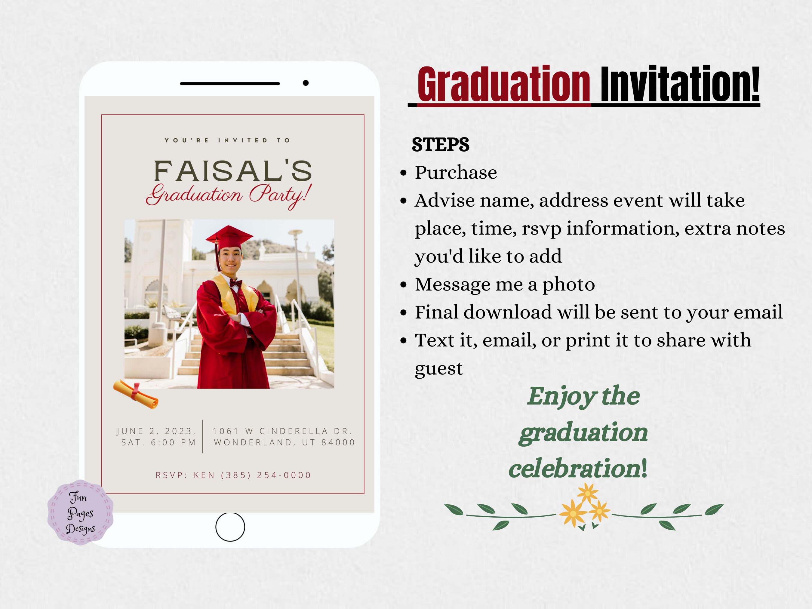 Photo Graduation Party Invitation Senior Graduation Announcement ...