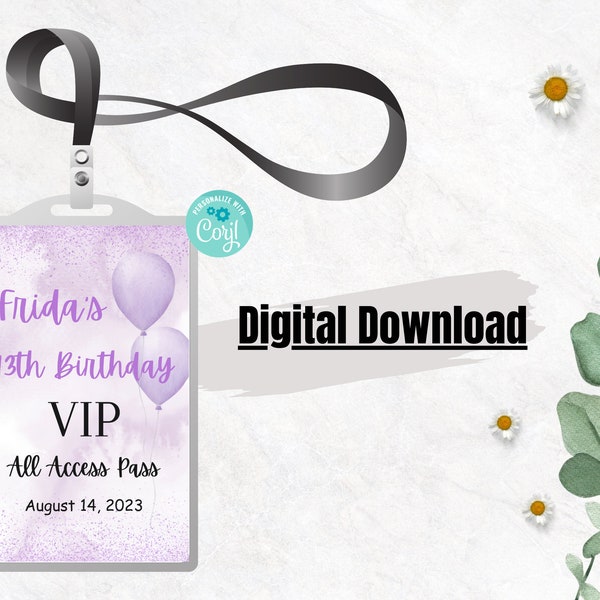 Lanyard Insert Template - Etsy